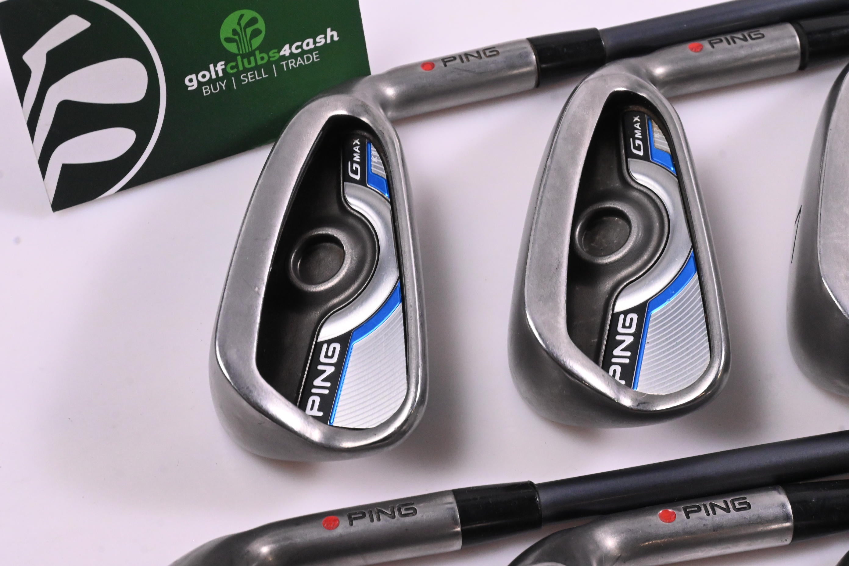 Ping GMax Irons / 5-PW+UW+SW / Red Dot / Senior Flex Ping CFS 65 Shaft – GolfClubs4Cash
