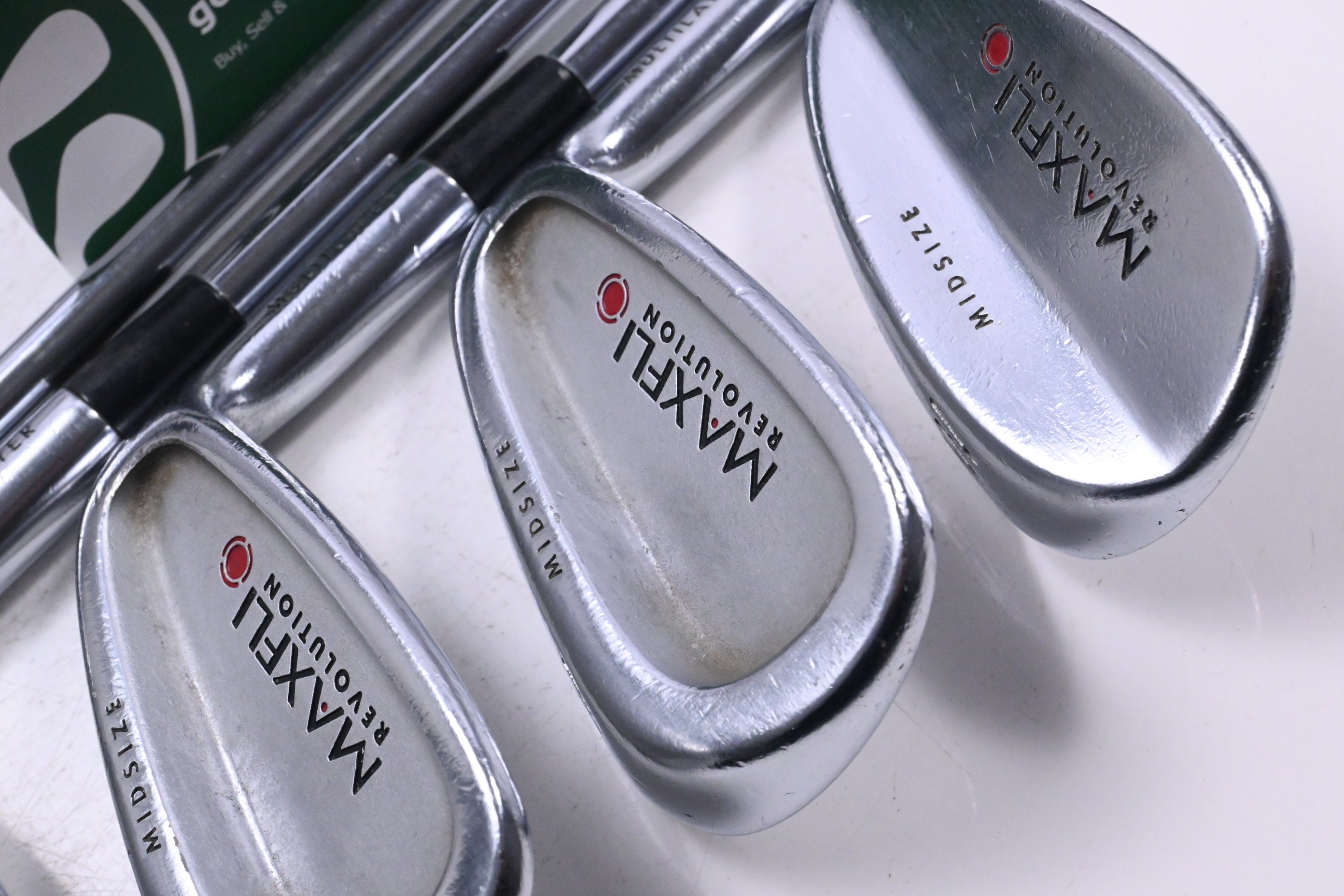 Maxfli Revolution Red Dot Irons / 3-PW+SW / Regular Flex Dynalite Gold