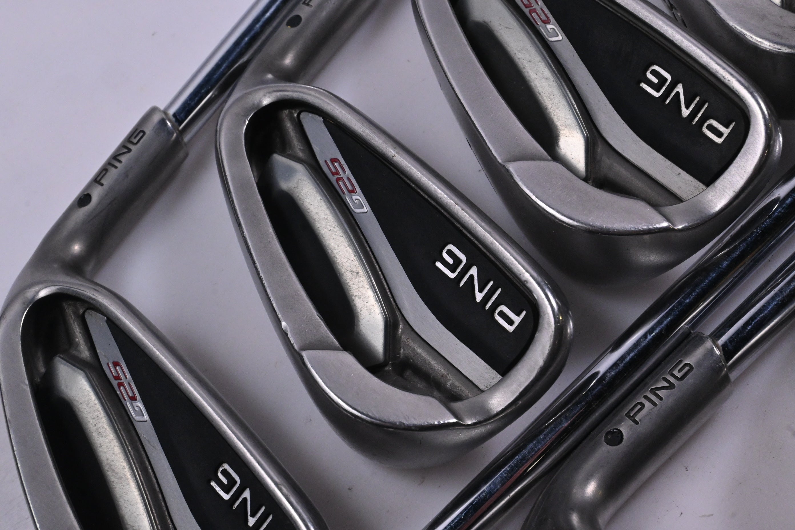 Ping G25 Irons / 5-PW+GW+SW / Black Dot / Stiff Flex Ping CFS Shafts ...