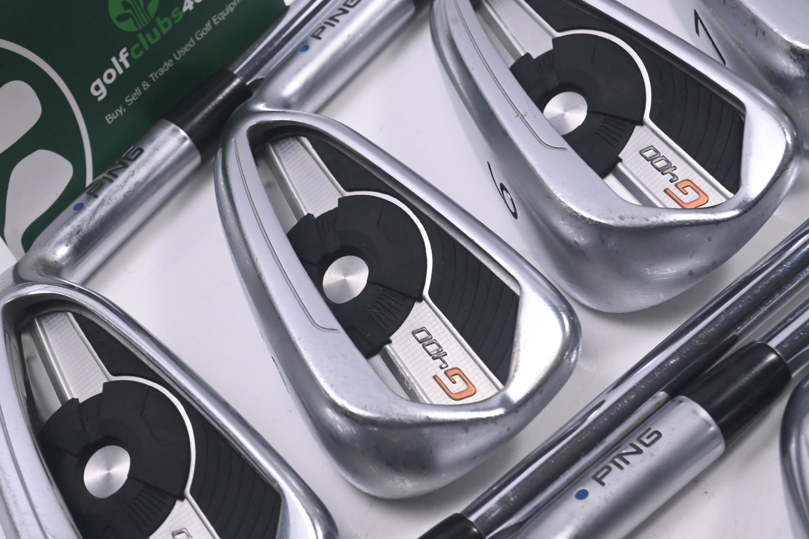 Ping G400 Irons / 4-PW+GW+SW / Blue Dot / Regular Flex Ping AWT 2.0 Sh